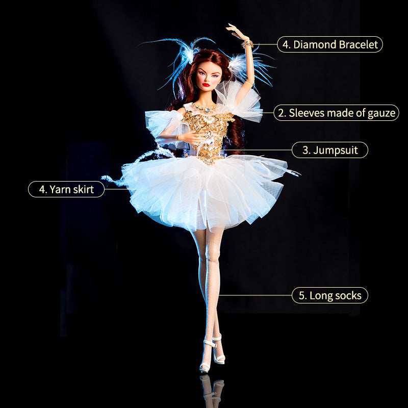 White Ballet Fairy Collection Supermodel Doll Outfit – Xianxian Princess